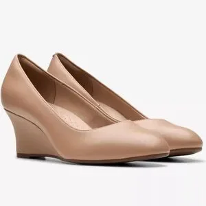 Clarks | Shoes | Clarks Olivette Pearl Wedge Pump | Poshmark